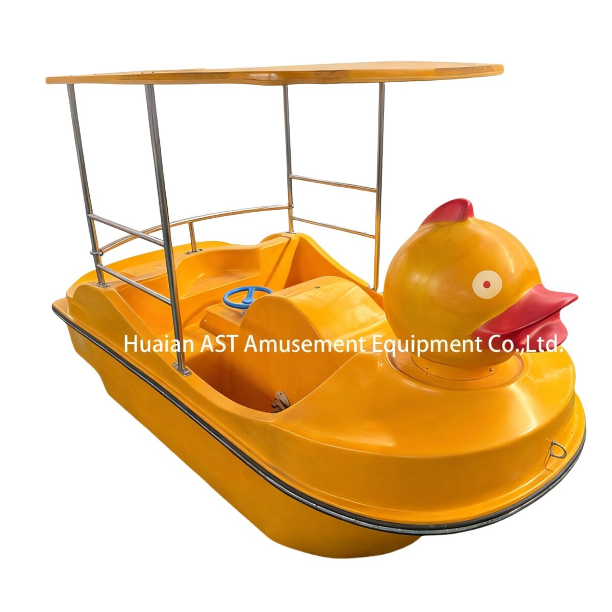 2 person fiberglass duck pedal boat-P204 - Huaian AST Amusement ...